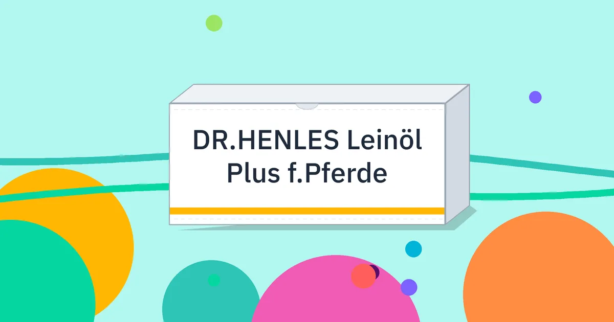 Symbolbild: Packung mit der Aufschrift DR.HENLES Leinöl Plus f.Pferde (PZN 16038252) – Verfügbarkeit und Bezug in Apotheken in Frankfurt am Main
