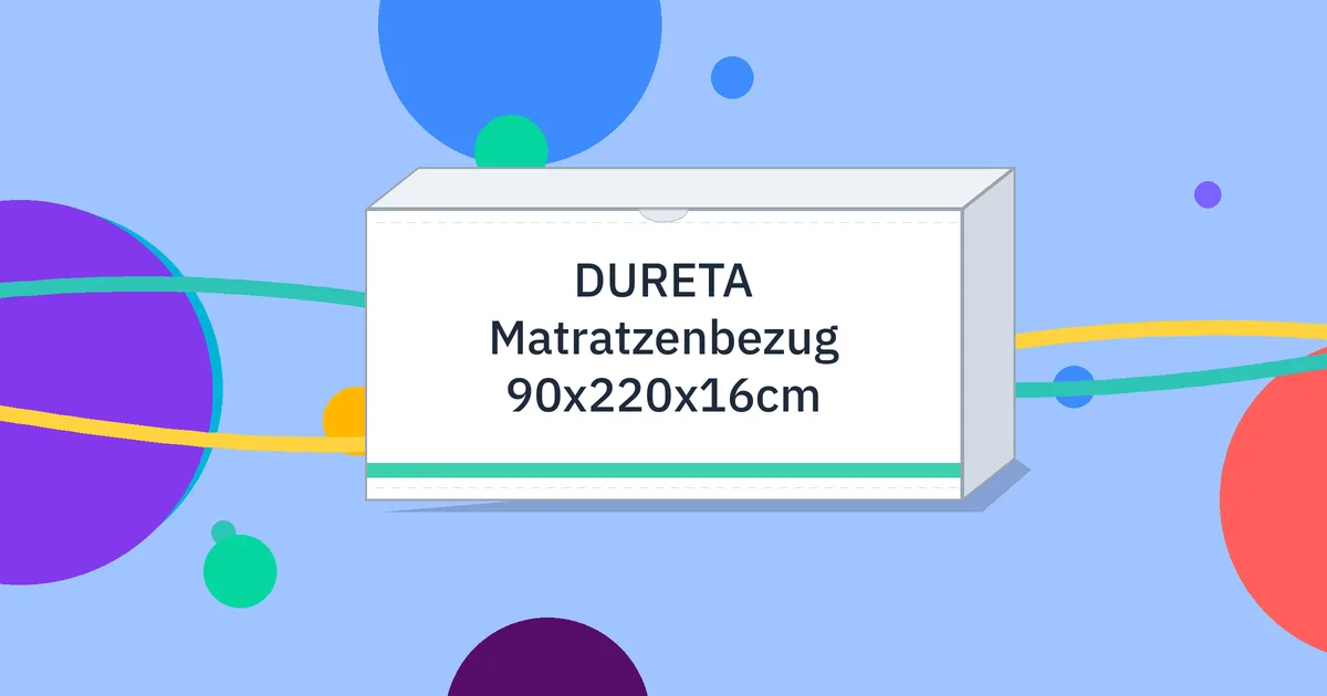 Symbolbild: Packung mit der Aufschrift DURETA Matratzenbezug 90x220x16cm (PZN 01855264) – Verfügbarkeit und Bezug in Apotheken in Frankfurt am Main