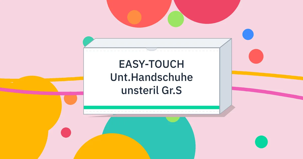 Symbolbild: Packung mit der Aufschrift EASY-TOUCH Unt.Handschuhe unsteril Gr.S (PZN 19749640) – Verfügbarkeit und Bezug in Apotheken in Frankfurt am Main