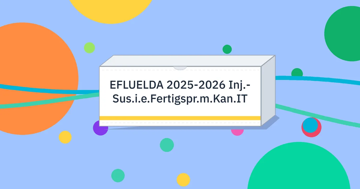 Symbolbild: Packung mit der Aufschrift EFLUELDA 2025-2026 Inj.-Sus.i.e.Fertigspr.m.Kan.IT (PZN 19403485) – Verfügbarkeit und Bezug in Apotheken in Frankfurt am Main