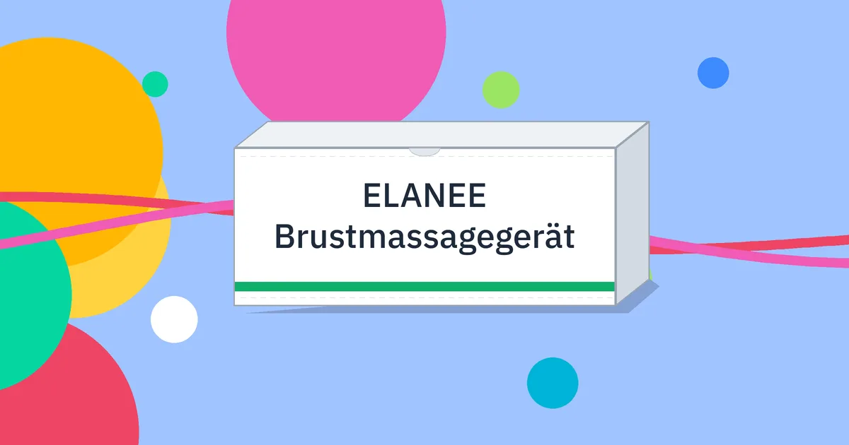 Symbolbild: Packung mit der Aufschrift ELANEE Brustmassagegerät (PZN 14312594) – Verfügbarkeit und Bezug in Apotheken in Frankfurt am Main