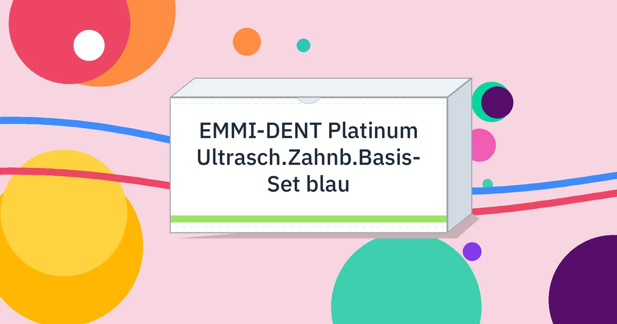 Symbolbild: Packung mit der Aufschrift EMMI-DENT Platinum Ultrasch.Zahnb.Basis-Set blau (PZN 15637134) – Verfügbarkeit und Bezug in Apotheken in Frankfurt am Main