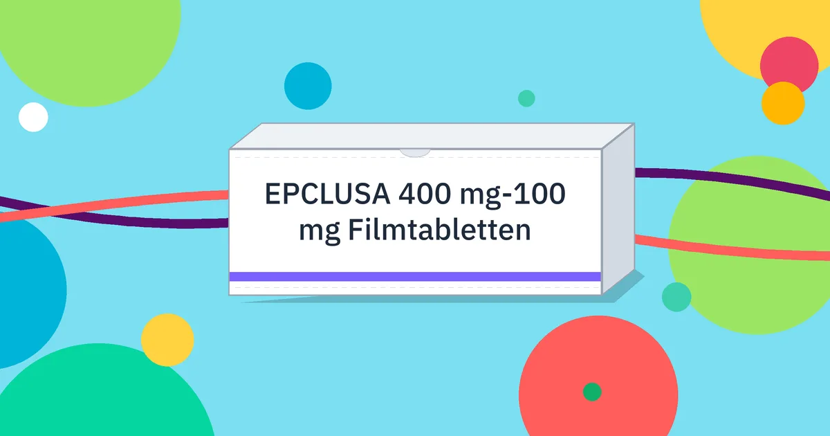 Symbolbild: Packung mit der Aufschrift EPCLUSA 400 mg-100 mg Filmtabletten (PZN 19297586) – Verfügbarkeit und Bezug in Apotheken in Frankfurt am Main