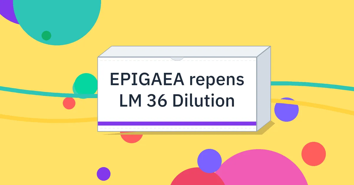 Symbolbild: Packung mit der Aufschrift EPIGAEA repens LM 36 Dilution (PZN 13471853) – Verfügbarkeit und Bezug in Apotheken in Frankfurt am Main