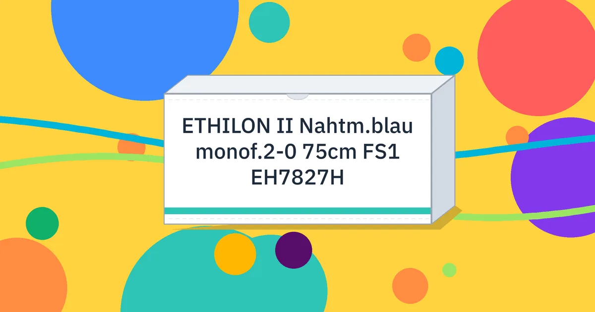 Symbolbild: Packung mit der Aufschrift ETHILON II Nahtm.blau monof.2-0 75cm FS1 EH7827H (PZN 16147521) – Verfügbarkeit und Bezug in Apotheken in Frankfurt am Main