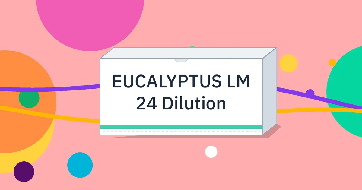 Symbolbild: Packung mit der Aufschrift EUCALYPTUS LM 24 Dilution (PZN 12845458) – Verfügbarkeit und Bezug in Apotheken in Frankfurt am Main