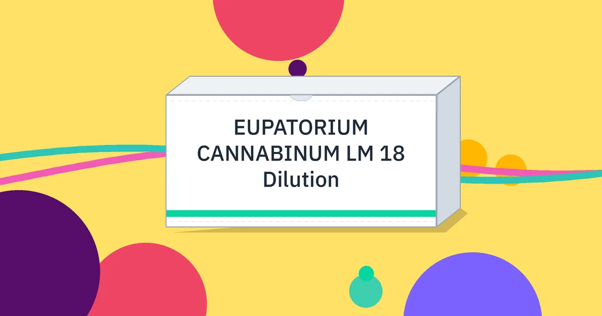 Symbolbild: Packung mit der Aufschrift EUPATORIUM CANNABINUM LM 18 Dilution (PZN 12845820) – Verfügbarkeit und Bezug in Apotheken in Frankfurt am Main