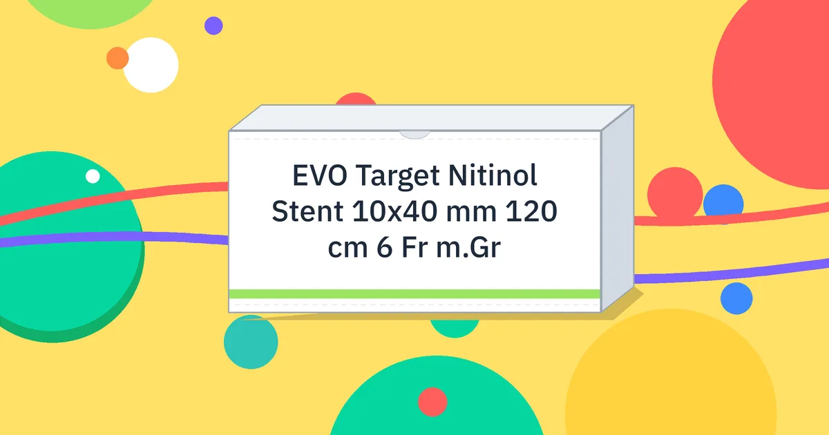 Symbolbild: Packung mit der Aufschrift EVO Target Nitinol Stent 10x40 mm 120 cm 6 Fr m.Gr (PZN 00105176) – Verfügbarkeit und Bezug in Apotheken in Frankfurt am Main