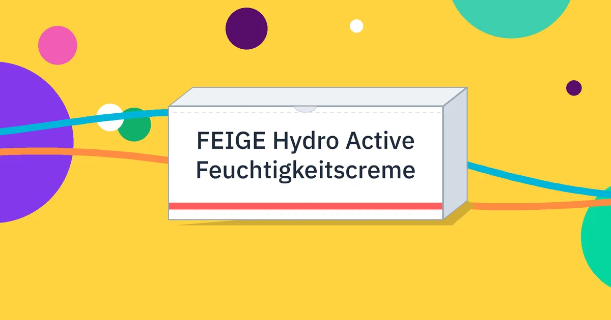 Symbolbild: Packung mit der Aufschrift FEIGE Hydro Active Feuchtigkeitscreme (PZN 09476767) – Verfügbarkeit und Bezug in Apotheken in Frankfurt am Main