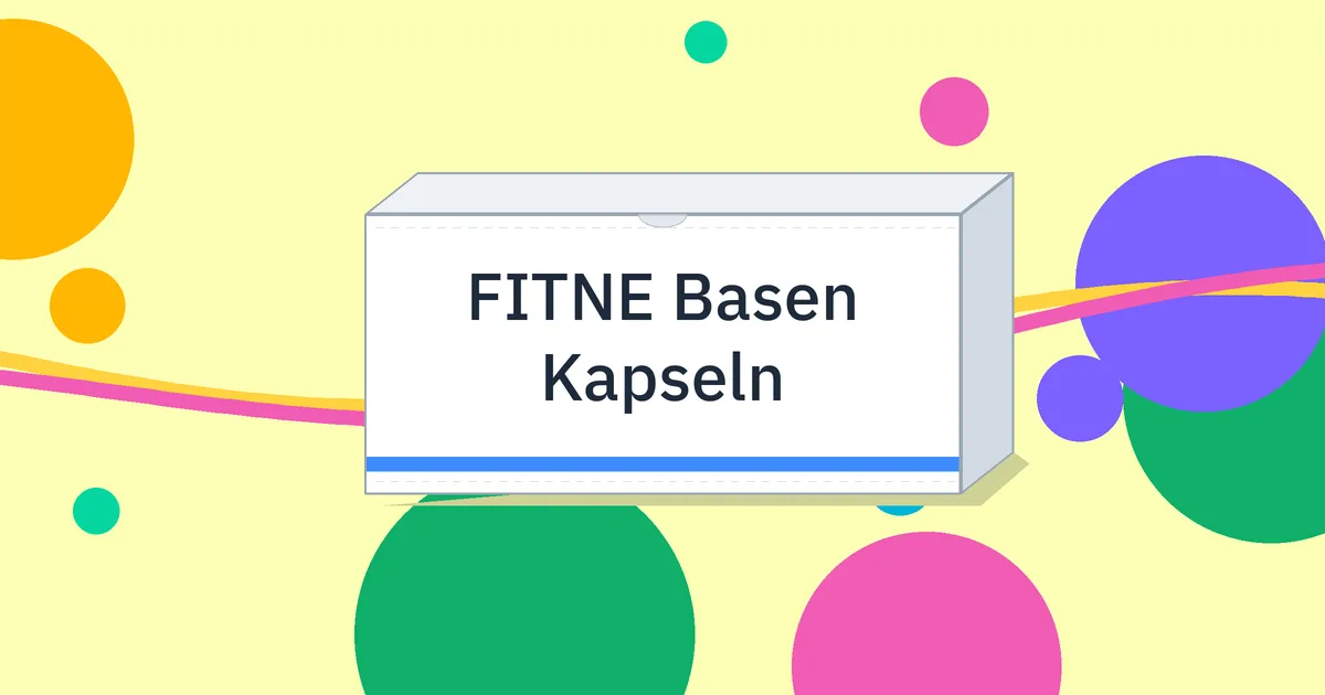 Symbolbild: Packung mit der Aufschrift FITNE Basen Kapseln (PZN 19968879) – Verfügbarkeit und Bezug in Apotheken in Frankfurt am Main