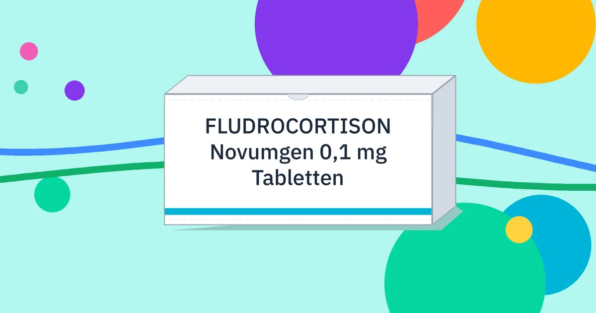 Symbolbild: Packung mit der Aufschrift FLUDROCORTISON Novumgen 0,1 mg Tabletten (PZN 20189672) – Verfügbarkeit und Bezug in Apotheken in Frankfurt am Main