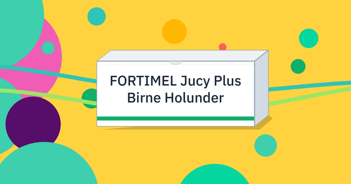 Symbolbild: Packung mit der Aufschrift FORTIMEL Jucy Plus Birne Holunder (PZN 18827208) – Verfügbarkeit und Bezug in Apotheken in Frankfurt am Main