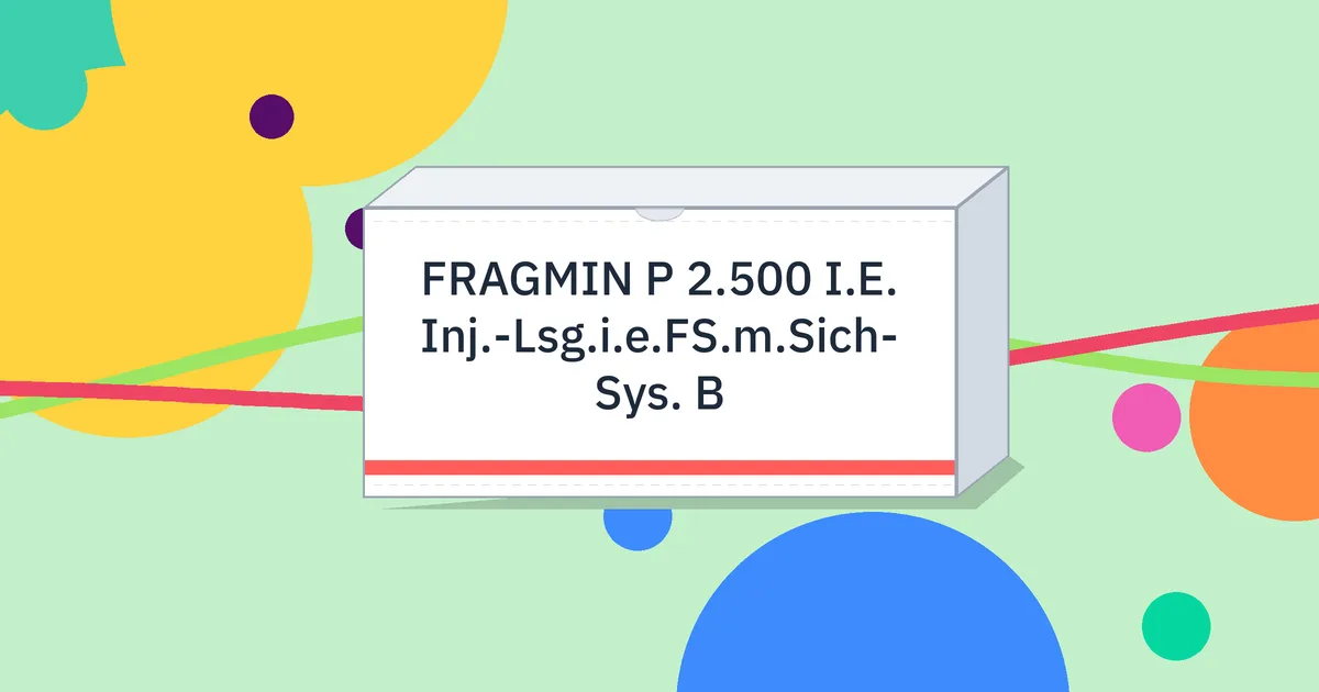 Symbolbild: Packung mit der Aufschrift FRAGMIN P 2.500 I.E. Inj.-Lsg.i.e.FS.m.Sich-Sys. B (PZN 10174913) – Verfügbarkeit und Bezug in Apotheken in Frankfurt am Main