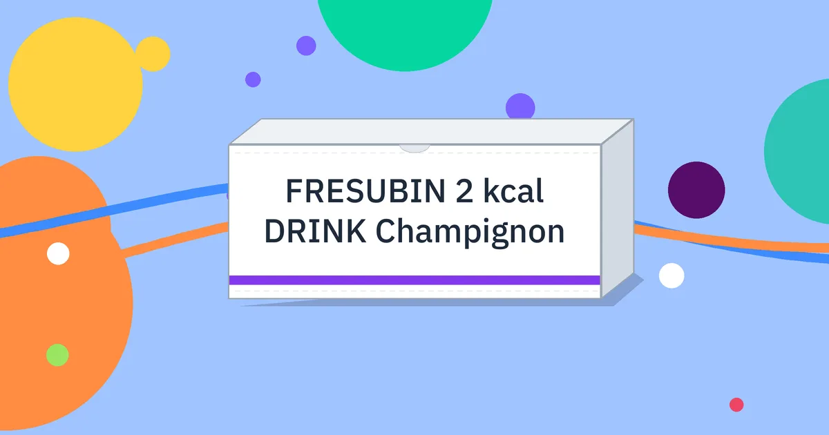 Symbolbild: Packung mit der Aufschrift FRESUBIN 2 kcal DRINK Champignon (PZN 13710714) – Verfügbarkeit und Bezug in Apotheken in Frankfurt am Main