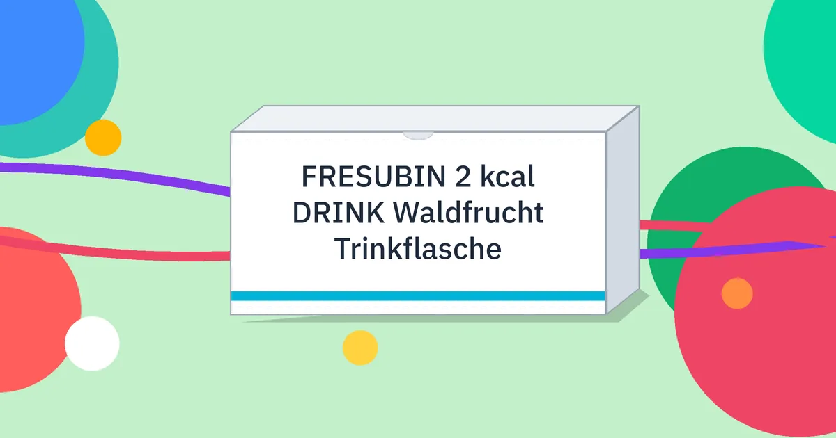 Symbolbild: Packung mit der Aufschrift FRESUBIN 2 kcal DRINK Waldfrucht Trinkflasche (PZN 00279781) – Verfügbarkeit und Bezug in Apotheken in Frankfurt am Main