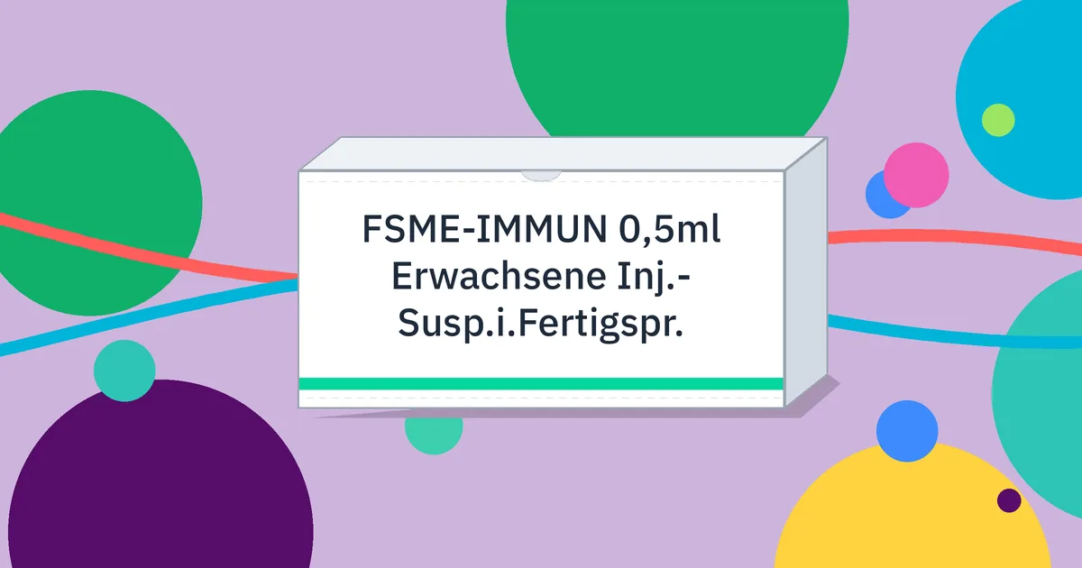 Symbolbild: Packung mit der Aufschrift FSME-IMMUN 0,5ml Erwachsene Inj.-Susp.i.Fertigspr. (PZN 19444461) – Verfügbarkeit und Bezug in Apotheken in Frankfurt am Main