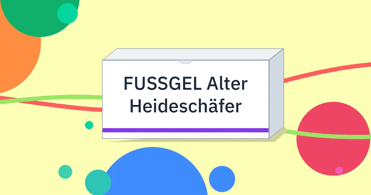 Symbolbild: Packung mit der Aufschrift FUSSGEL Alter Heideschäfer (PZN 18323293) – Verfügbarkeit und Bezug in Apotheken in Frankfurt am Main