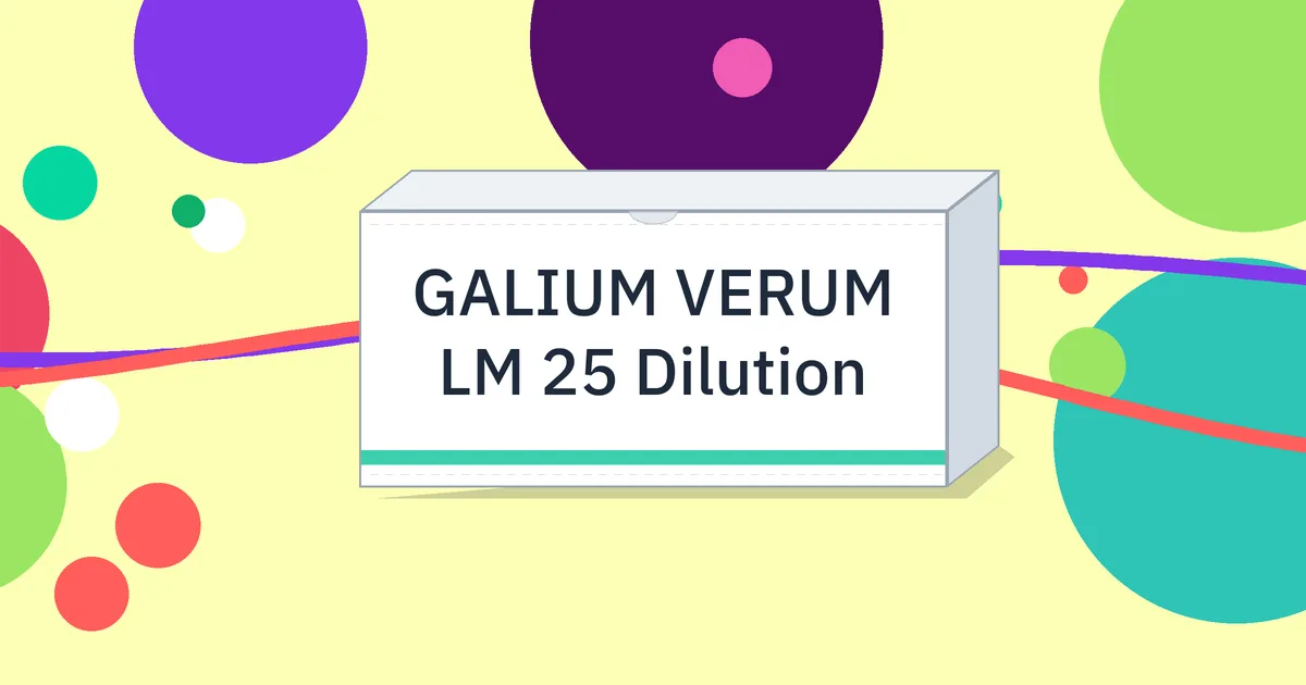 Symbolbild: Packung mit der Aufschrift GALIUM VERUM LM 25 Dilution (PZN 13497746) – Verfügbarkeit und Bezug in Apotheken in Frankfurt am Main