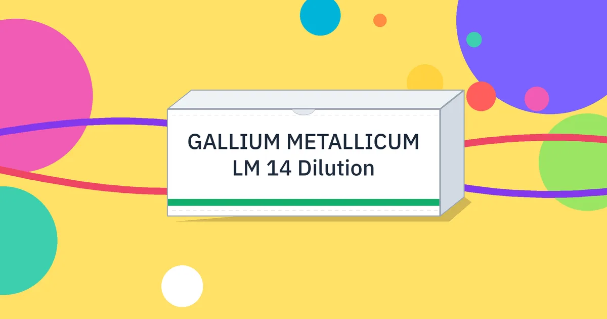 Symbolbild: Packung mit der Aufschrift GALLIUM METALLICUM LM 14 Dilution (PZN 12874916) – Verfügbarkeit und Bezug in Apotheken in Frankfurt am Main