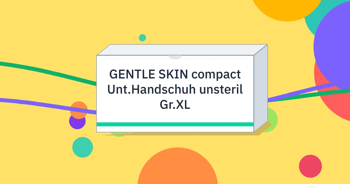 Symbolbild: Packung mit der Aufschrift GENTLE SKIN compact Unt.Handschuh unsteril Gr.XL (PZN 05521198) – Verfügbarkeit und Bezug in Apotheken in Frankfurt am Main