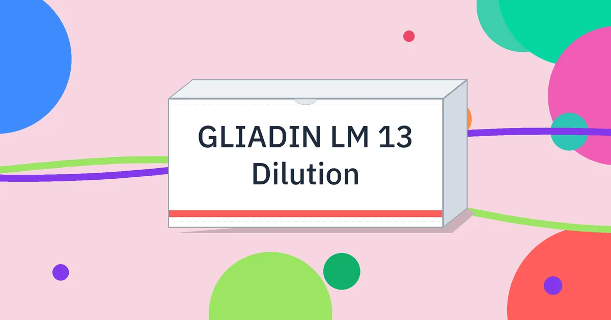 Symbolbild: Packung mit der Aufschrift GLIADIN LM 13 Dilution (PZN 13544210) – Verfügbarkeit und Bezug in Apotheken in Frankfurt am Main
