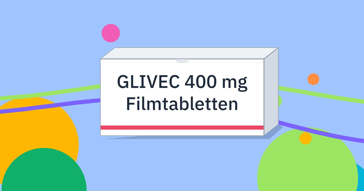 Symbolbild: Packung mit der Aufschrift GLIVEC 400 mg Filmtabletten (PZN 16808017) – Verfügbarkeit und Bezug in Apotheken in Frankfurt am Main