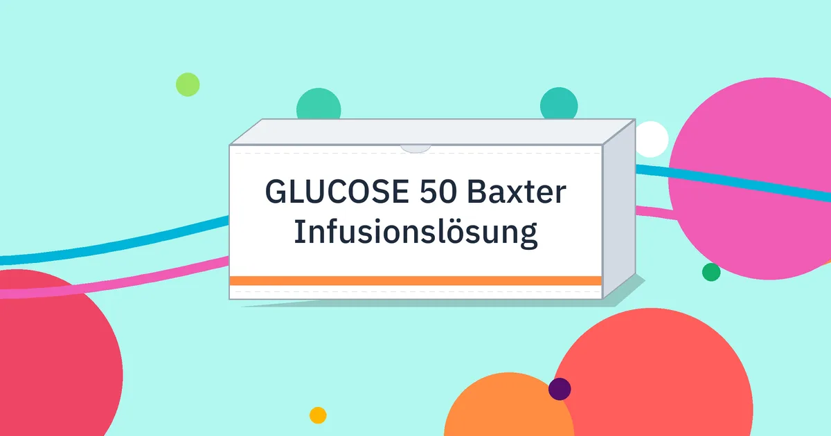 Symbolbild: Packung mit der Aufschrift GLUCOSE 50 Baxter Infusionslösung (PZN 04656068) – Verfügbarkeit und Bezug in Apotheken in Frankfurt am Main