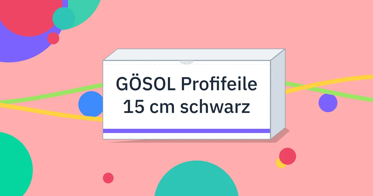Symbolbild: Packung mit der Aufschrift GÖSOL Profifeile 15 cm schwarz (PZN 16774502) – Verfügbarkeit und Bezug in Apotheken in Frankfurt am Main