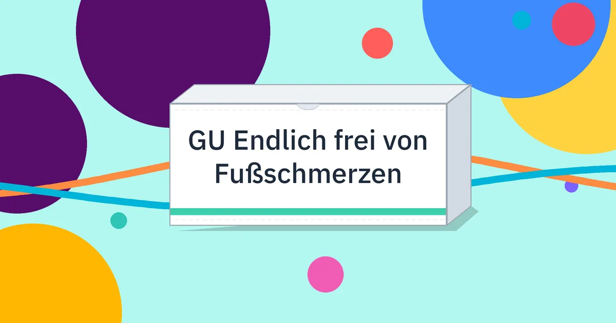 Symbolbild: Packung mit der Aufschrift GU Endlich frei von Fußschmerzen (PZN 14257151) – Verfügbarkeit und Bezug in Apotheken in Frankfurt am Main