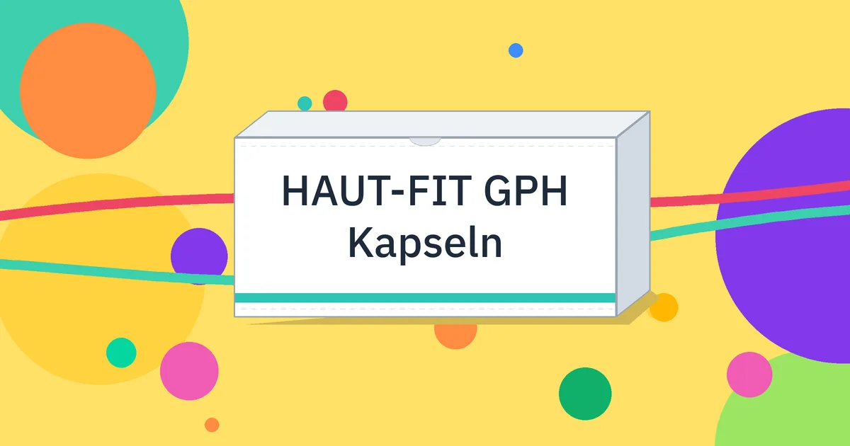 Symbolbild: Packung mit der Aufschrift HAUT-FIT GPH Kapseln (PZN 01160697) – Verfügbarkeit und Bezug in Apotheken in Frankfurt am Main