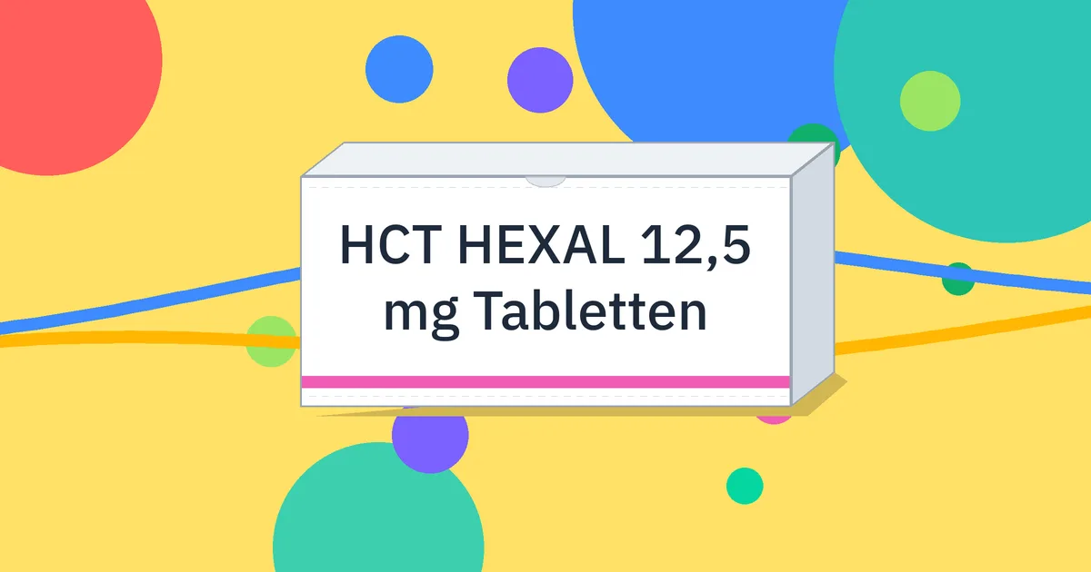 Symbolbild: Packung mit der Aufschrift HCT HEXAL 12,5 mg Tabletten (PZN 00271897) – Verfügbarkeit und Bezug in Apotheken in Frankfurt am Main