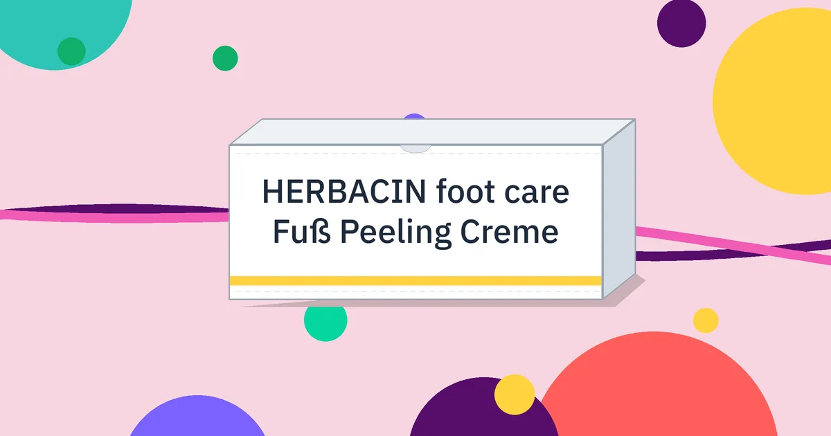 Symbolbild: Packung mit der Aufschrift HERBACIN foot care Fuß Peeling Creme (PZN 10527777) – Verfügbarkeit und Bezug in Apotheken in Frankfurt am Main