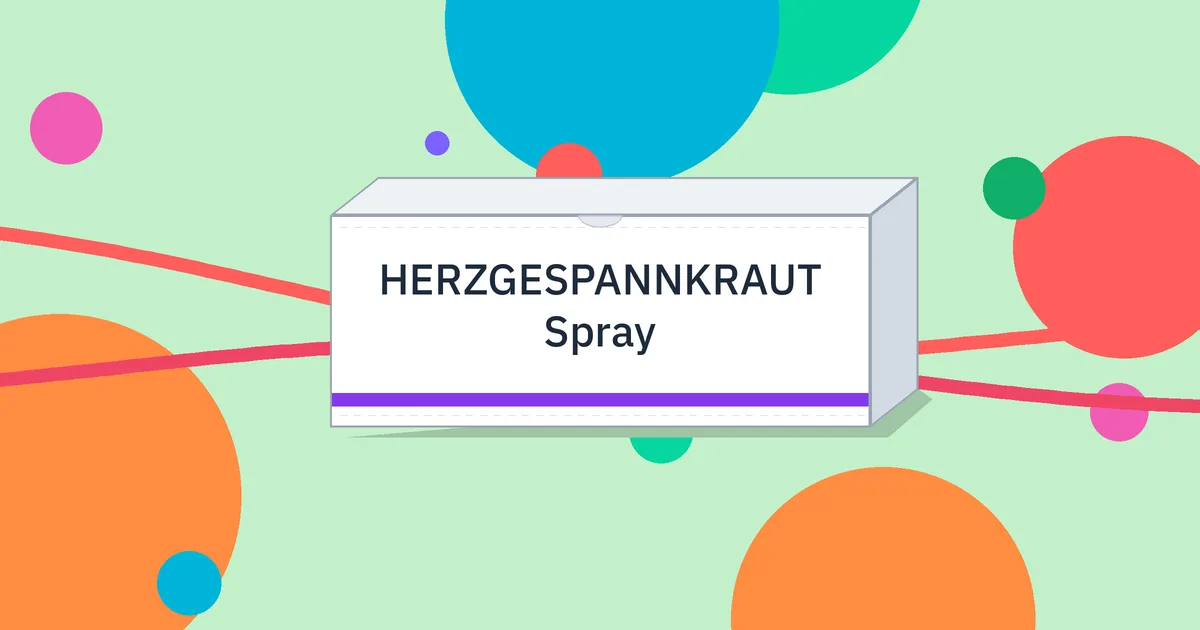 Symbolbild: Packung mit der Aufschrift HERZGESPANNKRAUT Spray (PZN 11712726) – Verfügbarkeit und Bezug in Apotheken in Frankfurt am Main