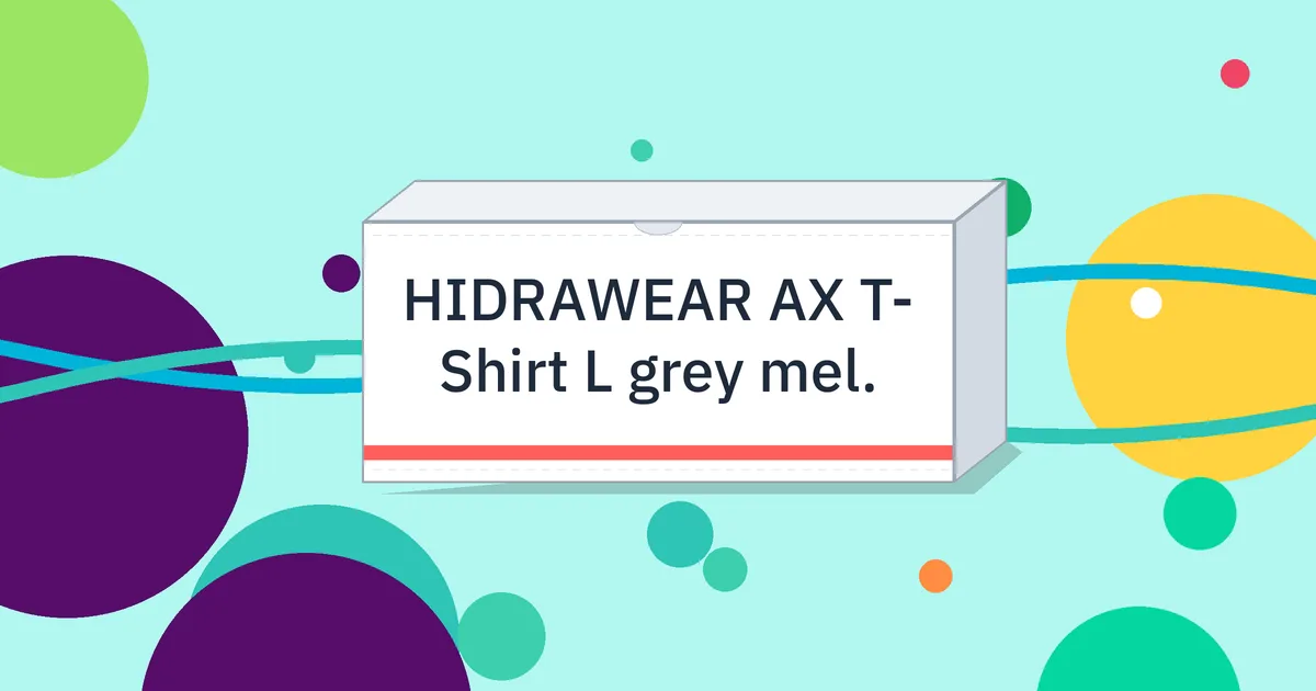 Symbolbild: Packung mit der Aufschrift HIDRAWEAR AX T-Shirt L grey mel. (PZN 17419157) – Verfügbarkeit und Bezug in Apotheken in Frankfurt am Main