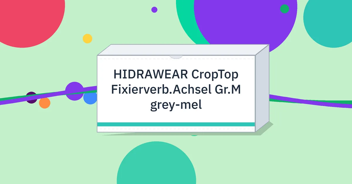 Symbolbild: Packung mit der Aufschrift HIDRAWEAR CropTop Fixierverb.Achsel Gr.M grey-mel (PZN 20833624) – Verfügbarkeit und Bezug in Apotheken in Frankfurt am Main