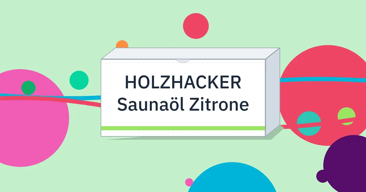 Symbolbild: Packung mit der Aufschrift HOLZHACKER Saunaöl Zitrone (PZN 20893141) – Verfügbarkeit und Bezug in Apotheken in Frankfurt am Main