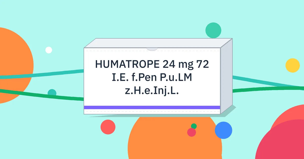 Symbolbild: Packung mit der Aufschrift HUMATROPE 24 mg 72 I.E. f.Pen P.u.LM z.H.e.Inj.L. (PZN 20626954) – Verfügbarkeit und Bezug in Apotheken in Frankfurt am Main