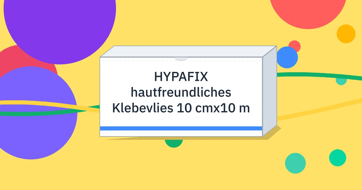 Symbolbild: Packung mit der Aufschrift HYPAFIX hautfreundliches Klebevlies 10 cmx10 m (PZN 20808023) – Verfügbarkeit und Bezug in Apotheken in Frankfurt am Main