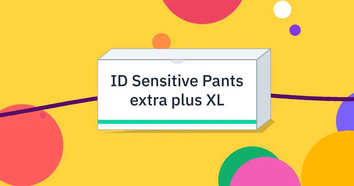 Symbolbild: Packung mit der Aufschrift ID Sensitive Pants extra plus XL (PZN 19893590) – Verfügbarkeit und Bezug in Apotheken in Frankfurt am Main