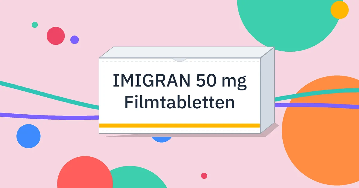 Symbolbild: Packung mit der Aufschrift IMIGRAN 50 mg Filmtabletten (PZN 00839211) – Verfügbarkeit und Bezug in Apotheken in Frankfurt am Main
