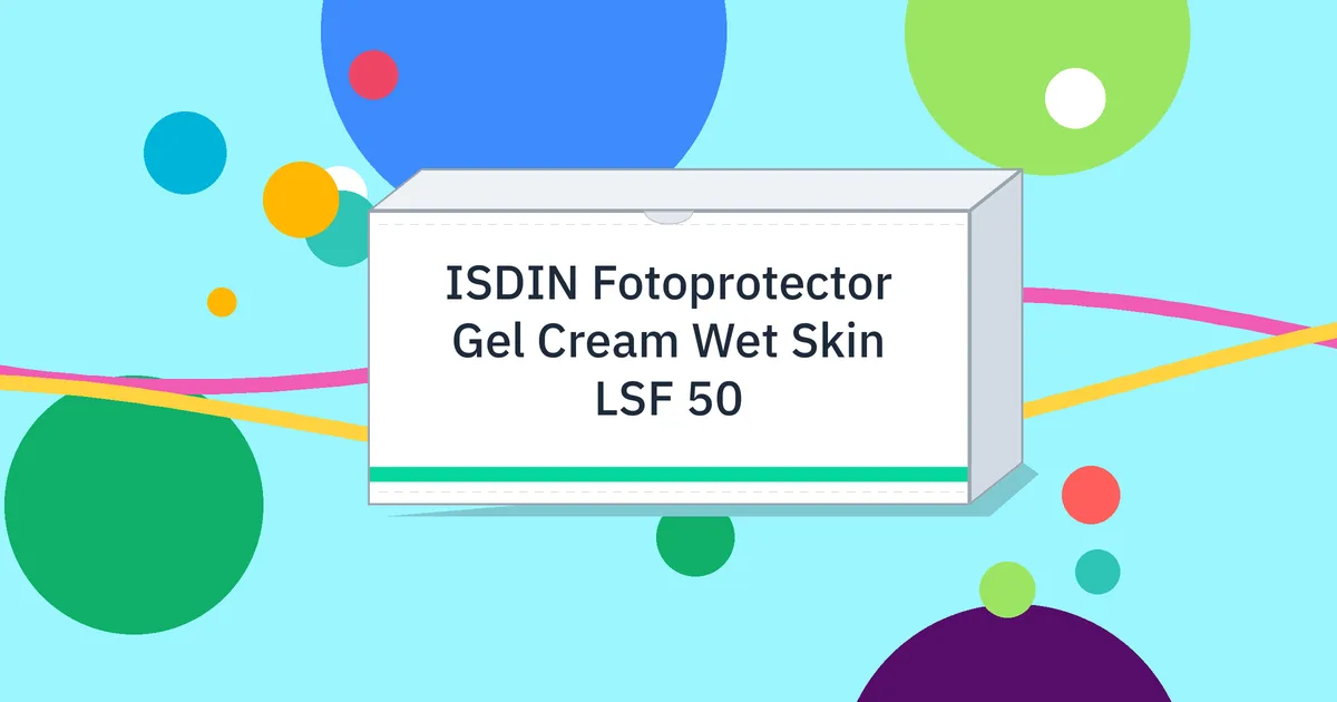 Symbolbild: Packung mit der Aufschrift ISDIN Fotoprotector Gel Cream Wet Skin LSF 50 (PZN 19465635) – Verfügbarkeit und Bezug in Apotheken in Frankfurt am Main