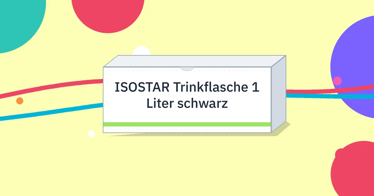 Symbolbild: Packung mit der Aufschrift ISOSTAR Trinkflasche 1 Liter schwarz (PZN 16145841) – Verfügbarkeit und Bezug in Apotheken in Frankfurt am Main