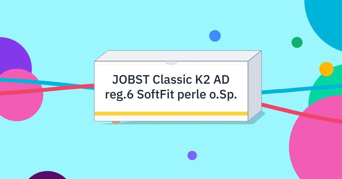 Symbolbild: Packung mit der Aufschrift JOBST Classic K2 AD reg.6 SoftFit perle o.Sp. (PZN 14221673) – Verfügbarkeit und Bezug in Apotheken in Frankfurt am Main