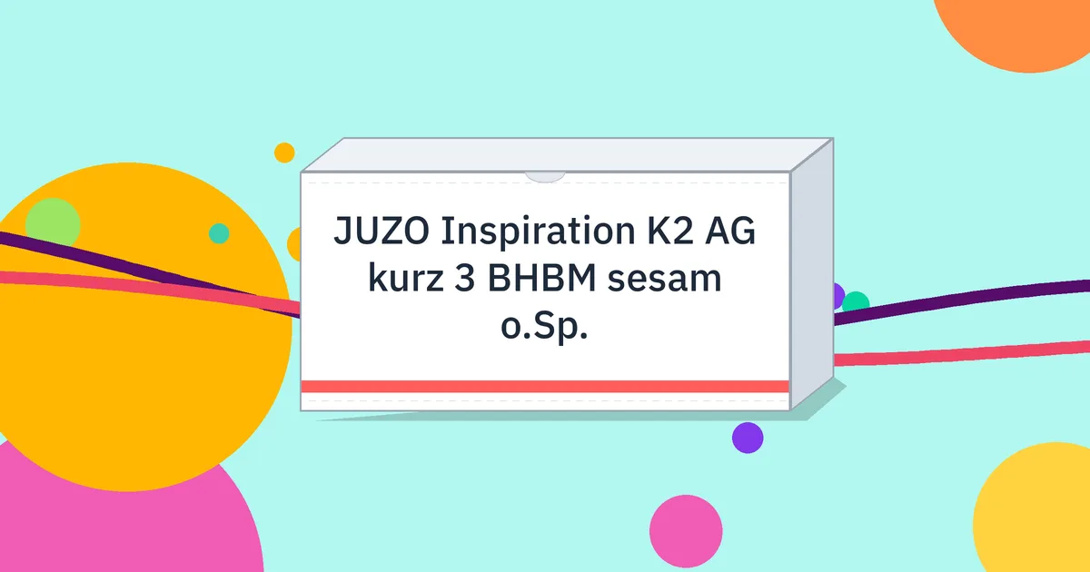 Symbolbild: Packung mit der Aufschrift JUZO Inspiration K2 AG kurz 3 BHBM sesam o.Sp. (PZN 14877304) – Verfügbarkeit und Bezug in Apotheken in Frankfurt am Main