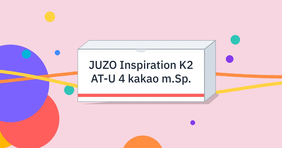 Symbolbild: Packung mit der Aufschrift JUZO Inspiration K2 AT-U 4 kakao m.Sp. (PZN 14927947) – Verfügbarkeit und Bezug in Apotheken in Frankfurt am Main