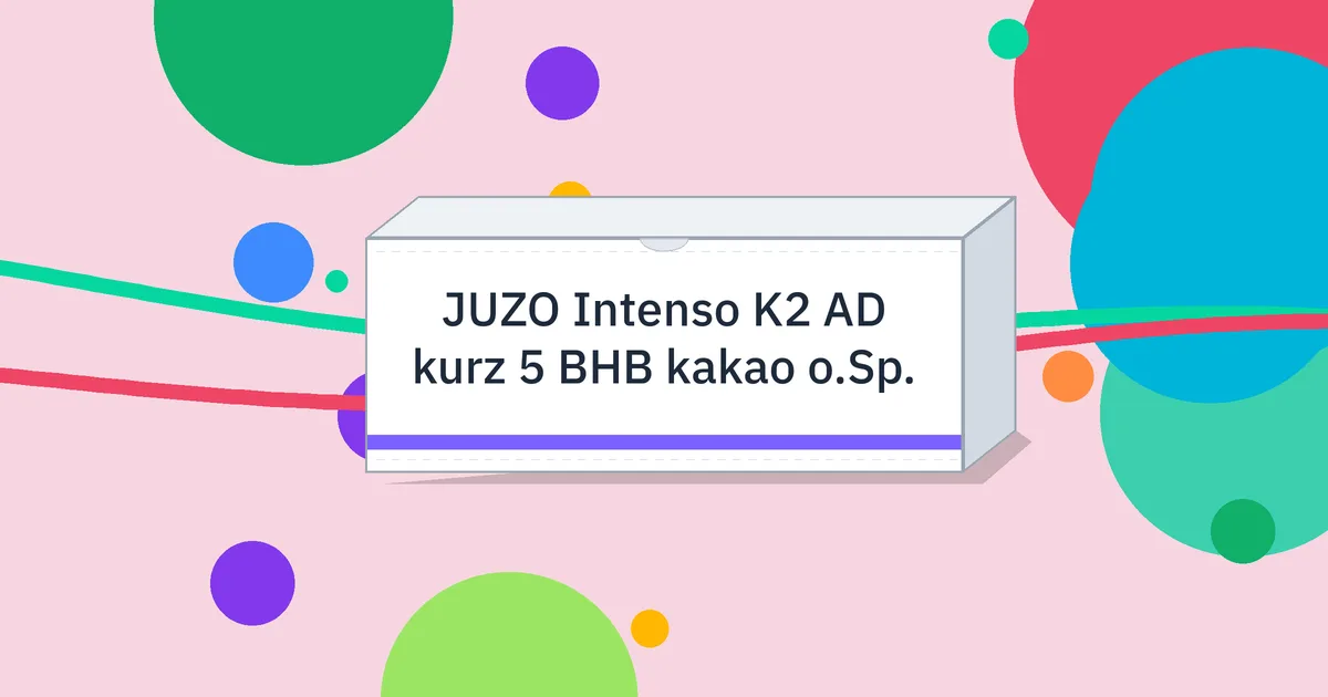 Symbolbild: Packung mit der Aufschrift JUZO Intenso K2 AD kurz 5 BHB kakao o.Sp. (PZN 18625338) – Verfügbarkeit und Bezug in Apotheken in Frankfurt am Main
