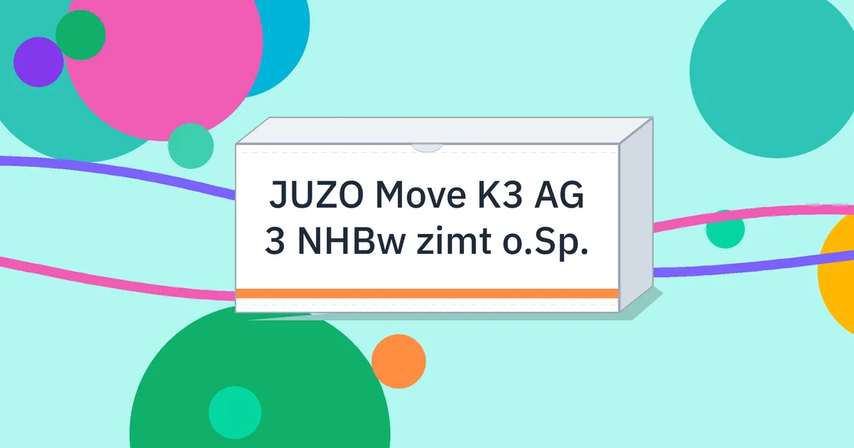 Symbolbild: Packung mit der Aufschrift JUZO Move K3 AG 3 NHBw zimt o.Sp. (PZN 18576516) – Verfügbarkeit und Bezug in Apotheken in Frankfurt am Main