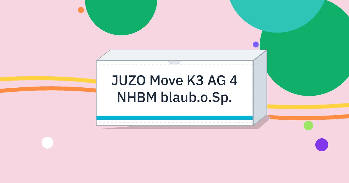 Symbolbild: Packung mit der Aufschrift JUZO Move K3 AG 4 NHBM blaub.o.Sp. (PZN 18588531) – Verfügbarkeit und Bezug in Apotheken in Frankfurt am Main