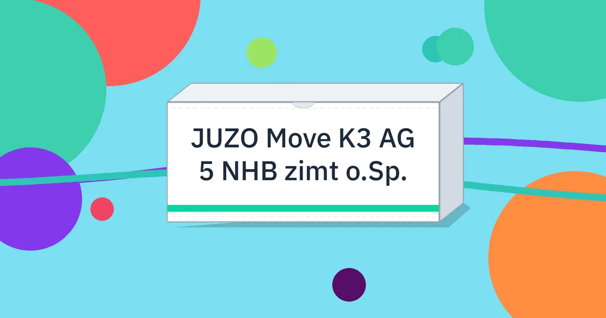 Symbolbild: Packung mit der Aufschrift JUZO Move K3 AG 5 NHB zimt o.Sp. (PZN 18577183) – Verfügbarkeit und Bezug in Apotheken in Frankfurt am Main
