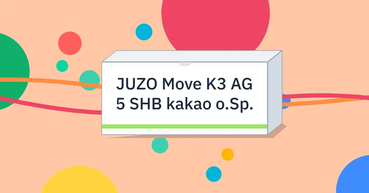 Symbolbild: Packung mit der Aufschrift JUZO Move K3 AG 5 SHB kakao o.Sp. (PZN 18589387) – Verfügbarkeit und Bezug in Apotheken in Frankfurt am Main